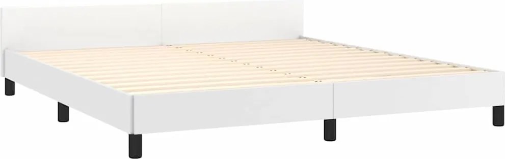 Rám postele s čelem bílý 160x200 cm umělá kůže 3125580