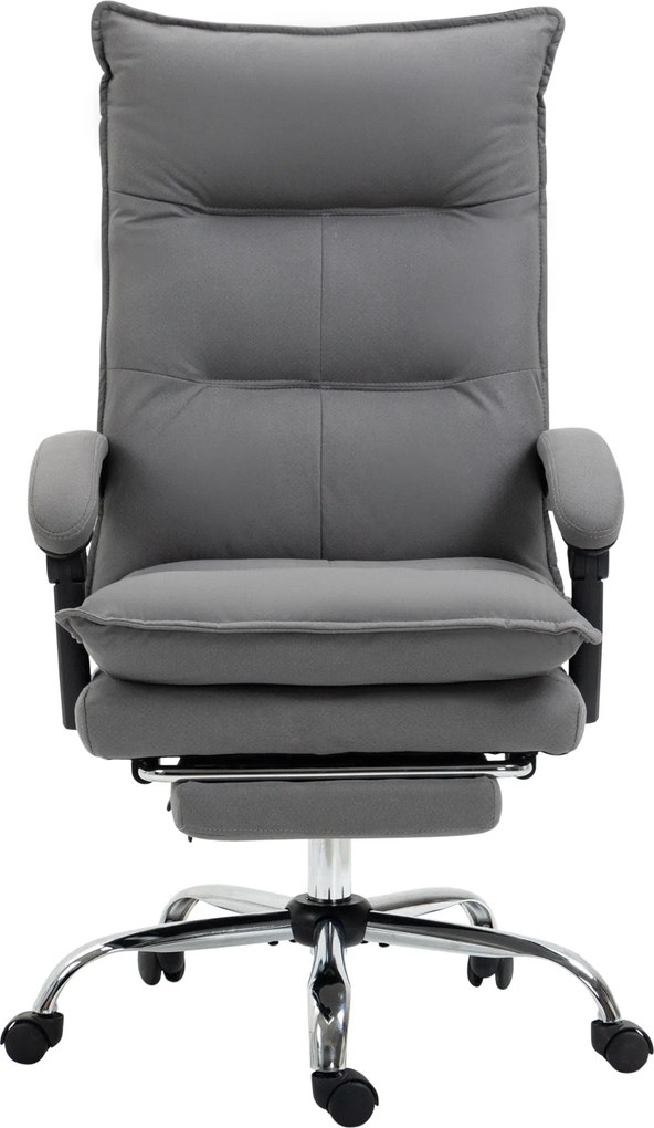 Kancelářská židle Vinsetto s masážní funkcí, výškově nastavitelná kancelářská židle, ergonomická židle k PC v tmavě šedé barvě pro pohodlí v kanceláři