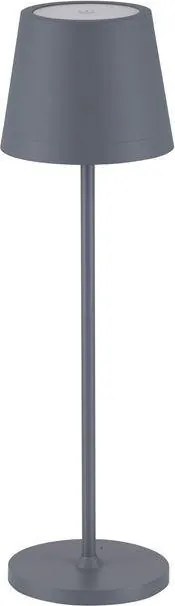 NV 9223404 Venkovní stolní lampa SEINA šedý hliník a akryl LED 2W 2700K 5V DC IP54 vypínač na těle nabíjecí s PG základnou nebo USB C kabelem - NOVA LUCE