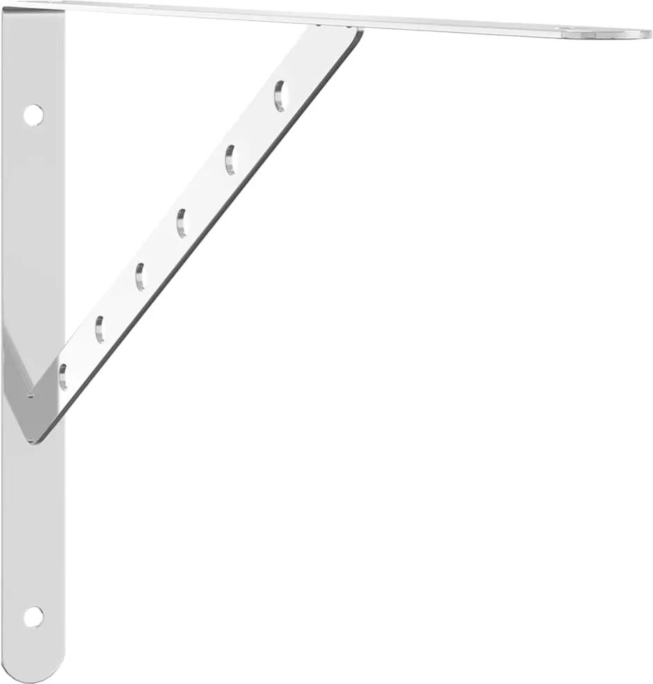 Policové držáky 4 ks 40 x 2,5 x 25 cm stříbrné nerezová ocel 30300