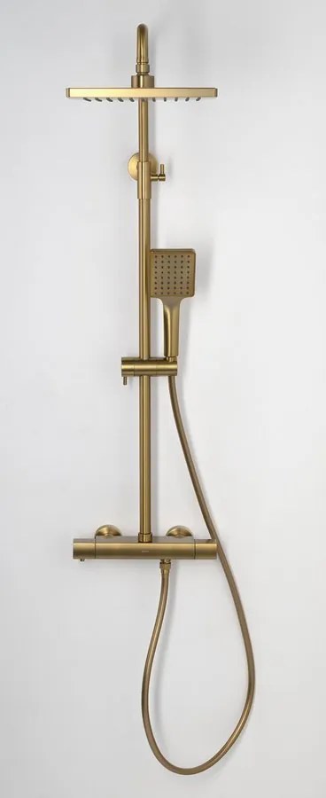 Sapho DAKAR sprchový sloup s termostatickou baterií 150 mm teleskopický zlato mat SZ139GB