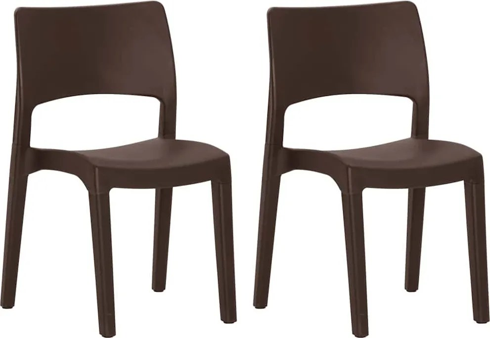 Zahradní židle 2 ks mocca polypropylen 317727