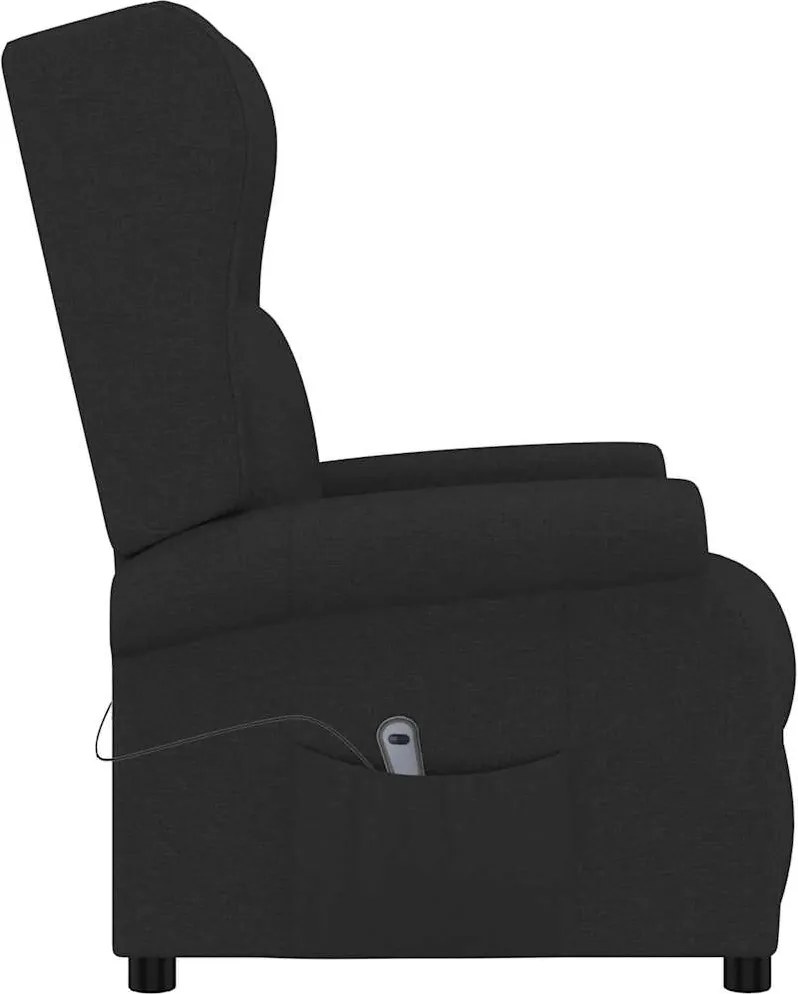 Elektrické polohovací křeslo ušák černé textil 3098321