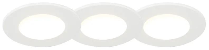 Sada 3 koupelnových zapuštěných bodových svítidel kulatá LED 5W bílá vodotěsná - Blanca