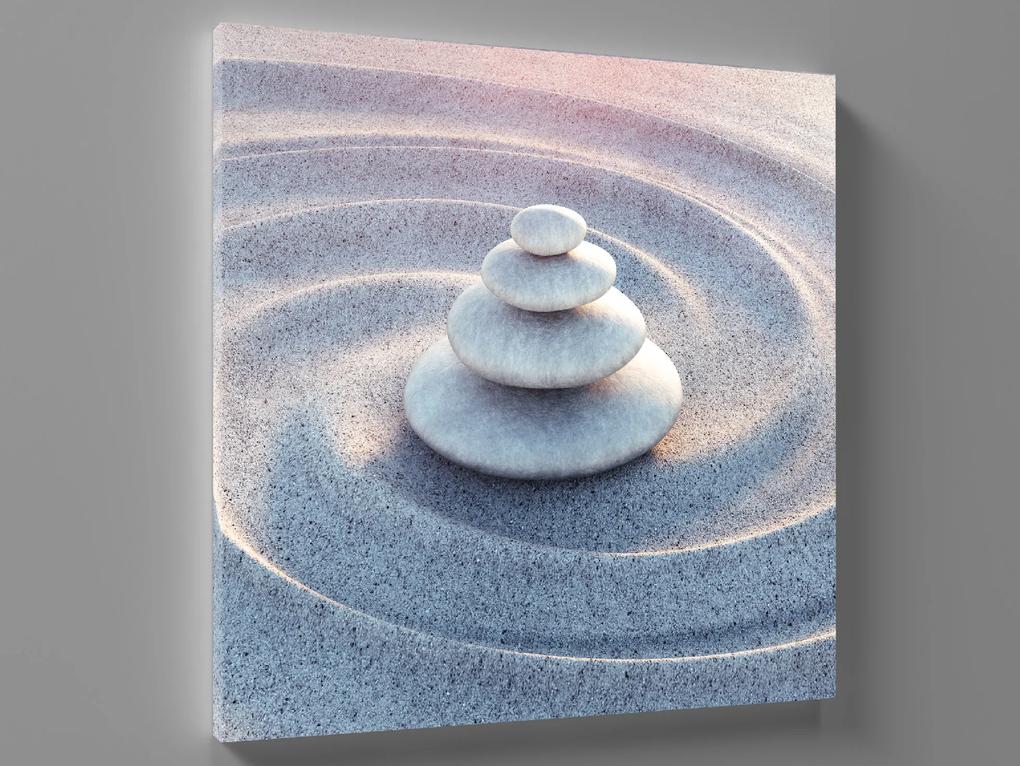 Liox Obraz kameny v písku Rozměr: 150 x 150 cm
