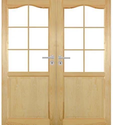 Archo - Dvoukřídlé dřevěné dveře dýhované z borovice Tampa 105531