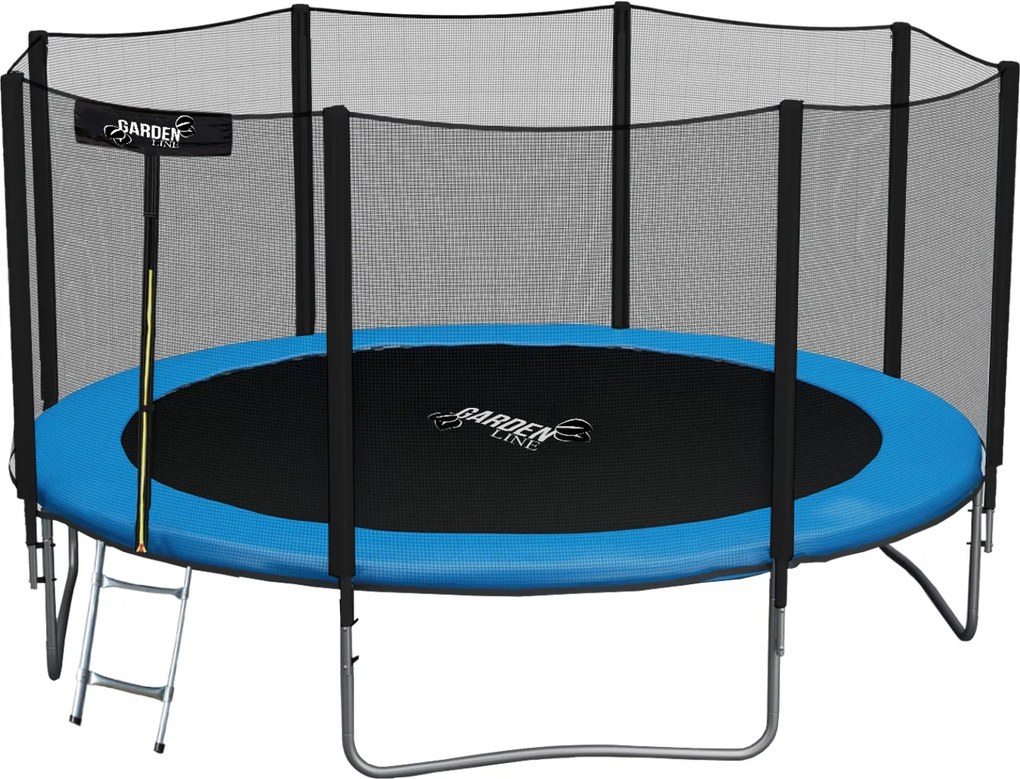 Trampolína s vnější síťkou 427 cm Gardenline - modrá