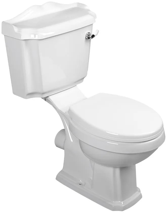 Aqualine Antik WC kombi retro 48 x 86 x 76 cm zadní odpad vč sedátka keramika bílá AK107-01
