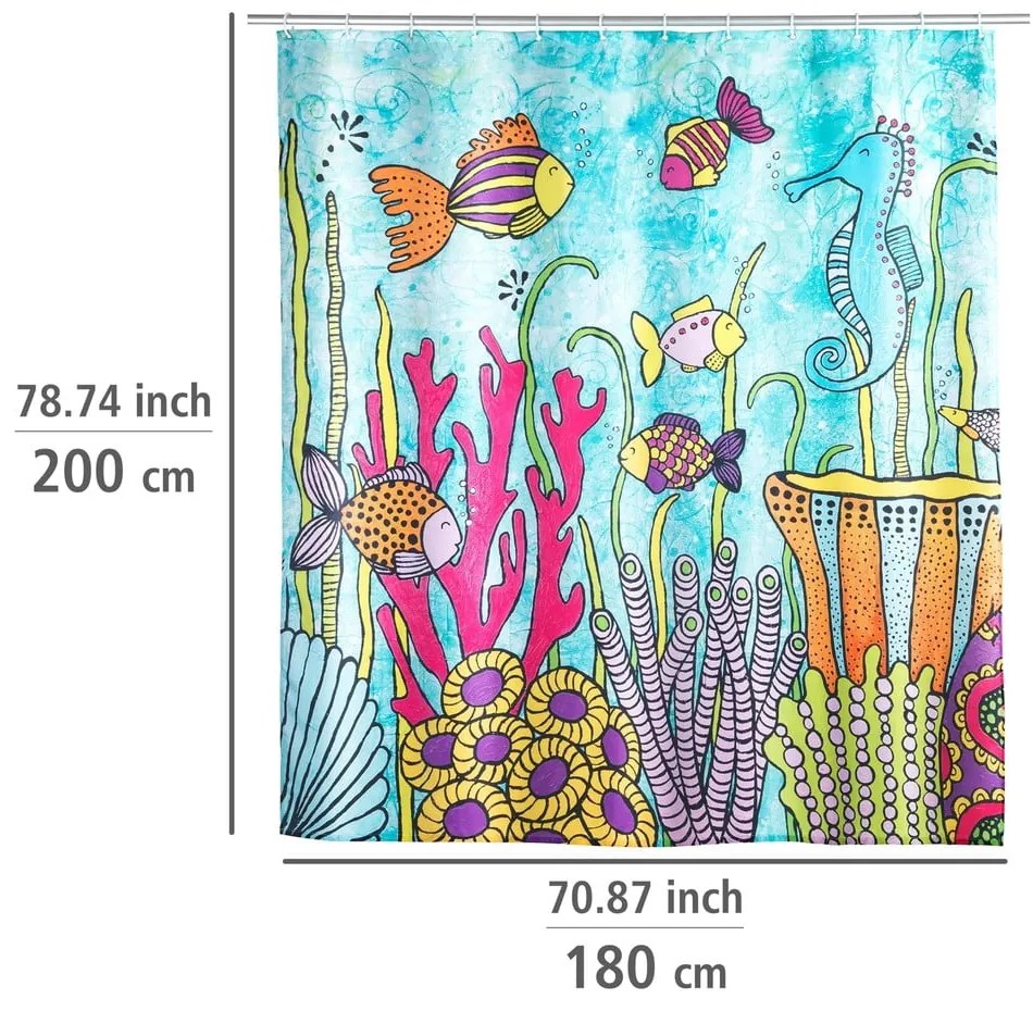 Sprchový závěs 180x200 cm Rollin'Art Ocean Life – Wenko