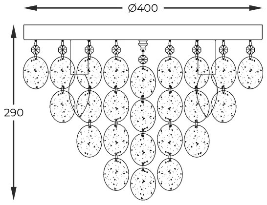 Zuma Line 18365L - Přisazený lustr PARDO 5xE14/40W/230V chrom