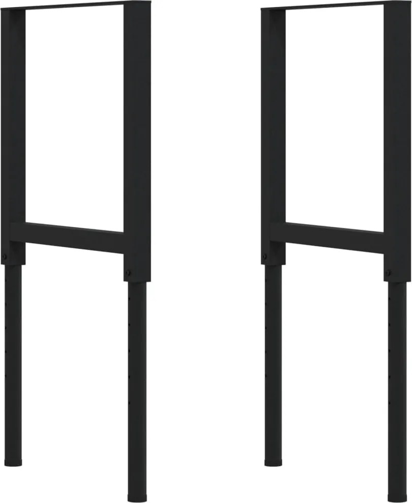 Pracovní stůl tmavě hnědý 100x60x(71,5–98) cm dub obdélníkový 3309681
