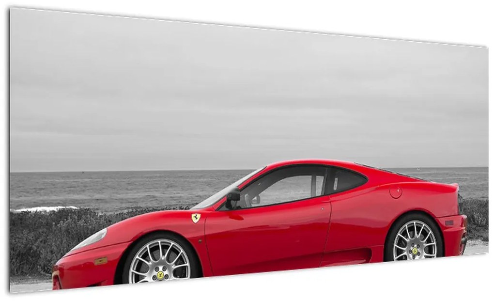 Červené Ferrari - obraz (100x40cm)