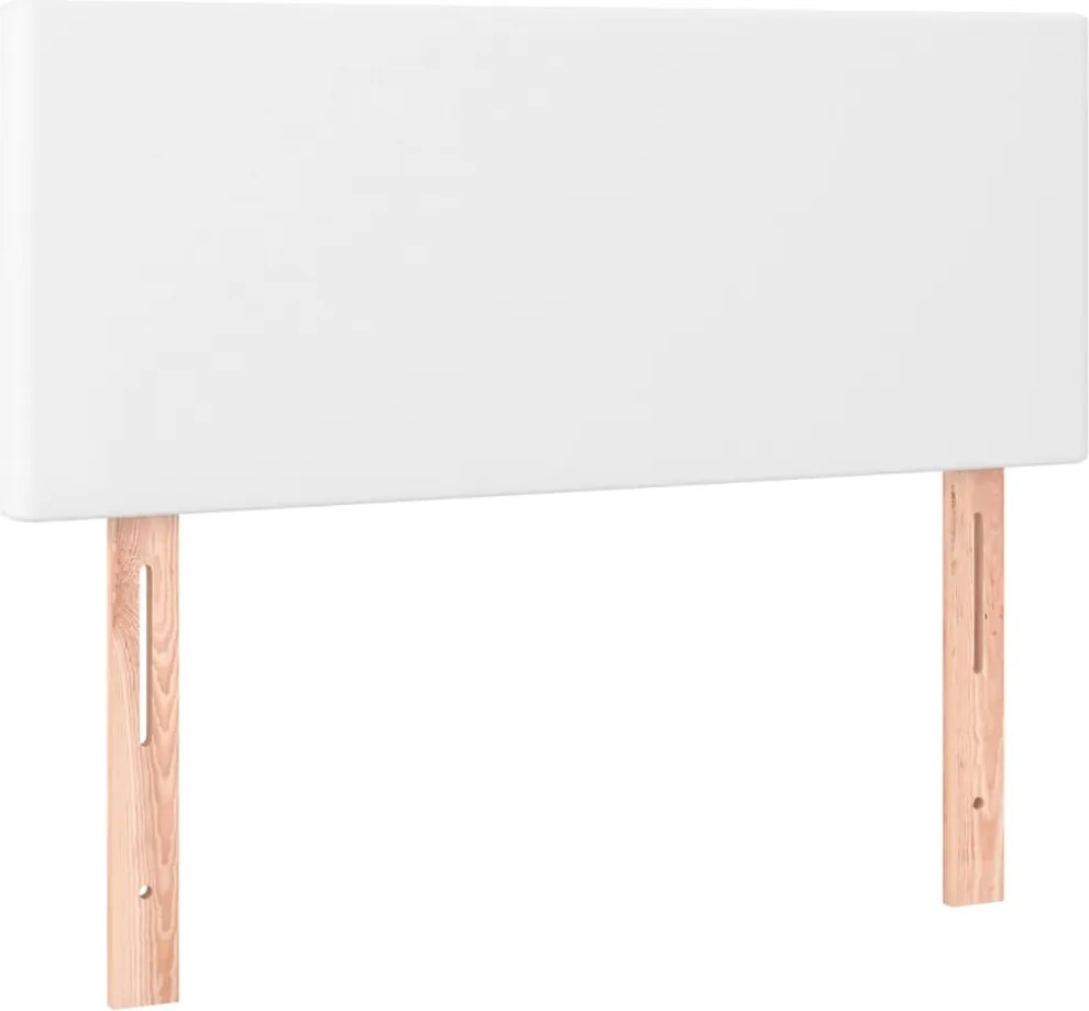 Box spring postel s matrací bílá 90x200 cm umělá kůže 3140982