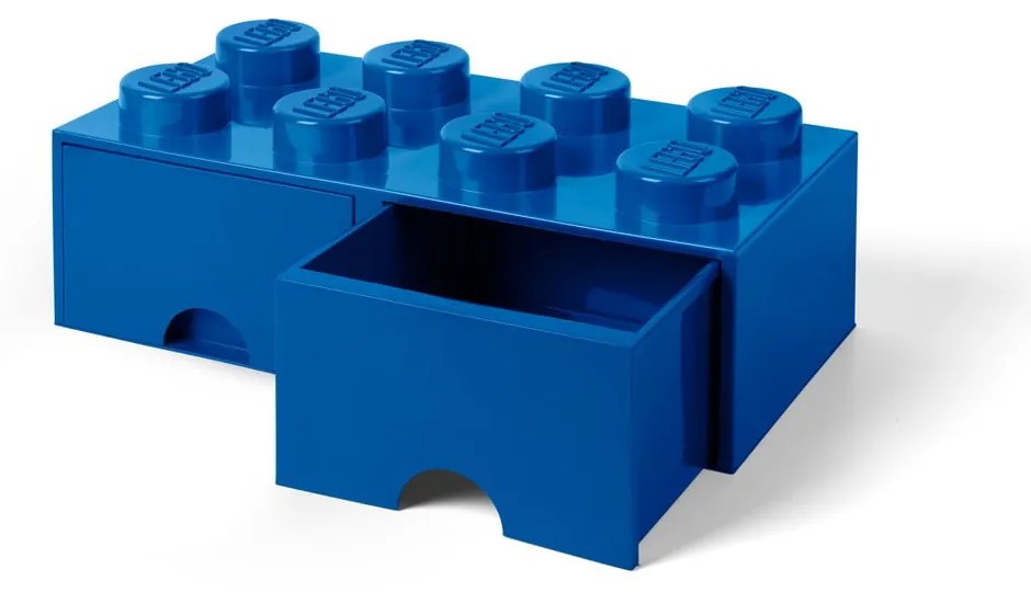 Tmavě modrý úložný box se dvěma šuplíky LEGO®