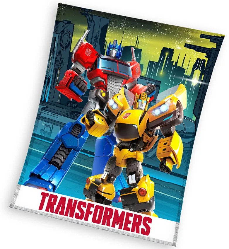 Dětská deka Transformers Bumblebee a Optimus Prime 130x160 cm