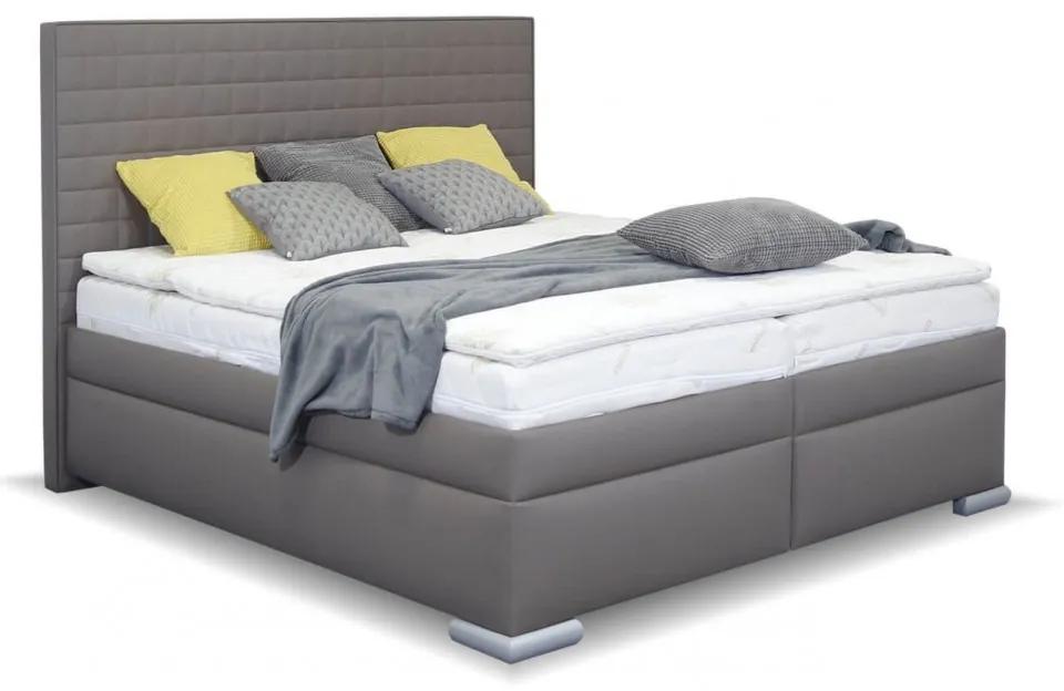 Americká postel boxspring s úložným prostorem RIALTO New Design, Mikroplyš oranžová