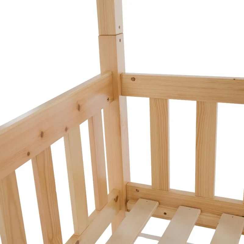 Montessori patrová postel 90x200, přírodní, VENITA TYP 2 Kondela 0000396844