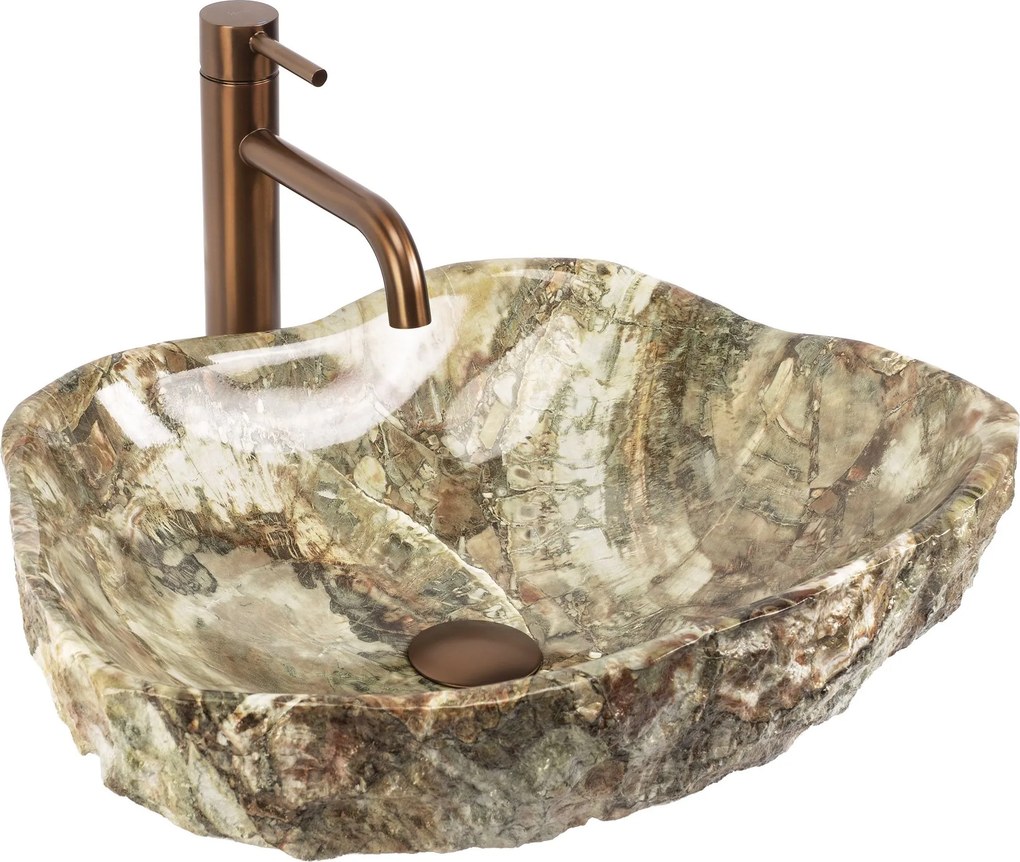 Rea Isla Canyon, umyvadlo na desku 490x370x140 mm, imitace kamene, REA-U7884