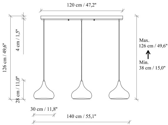 Lustr na lanku MUBA 3xE27/40W/230V měděná