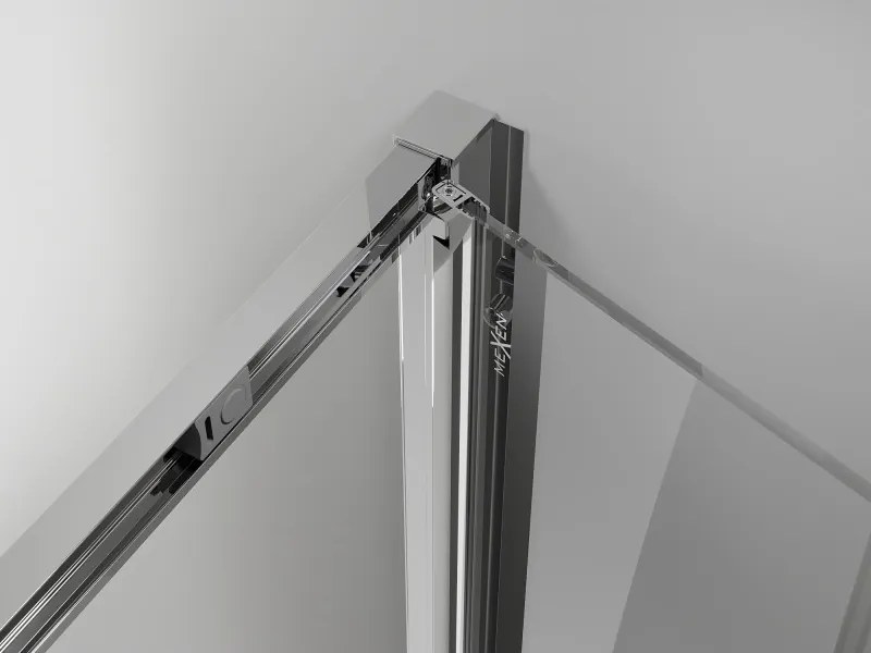 Mexen Exo, skládací sprchová kabina, dveře 120 cm + boční stěna 110 cm, transparentní sklo, chrom, 816-120-110-01-00