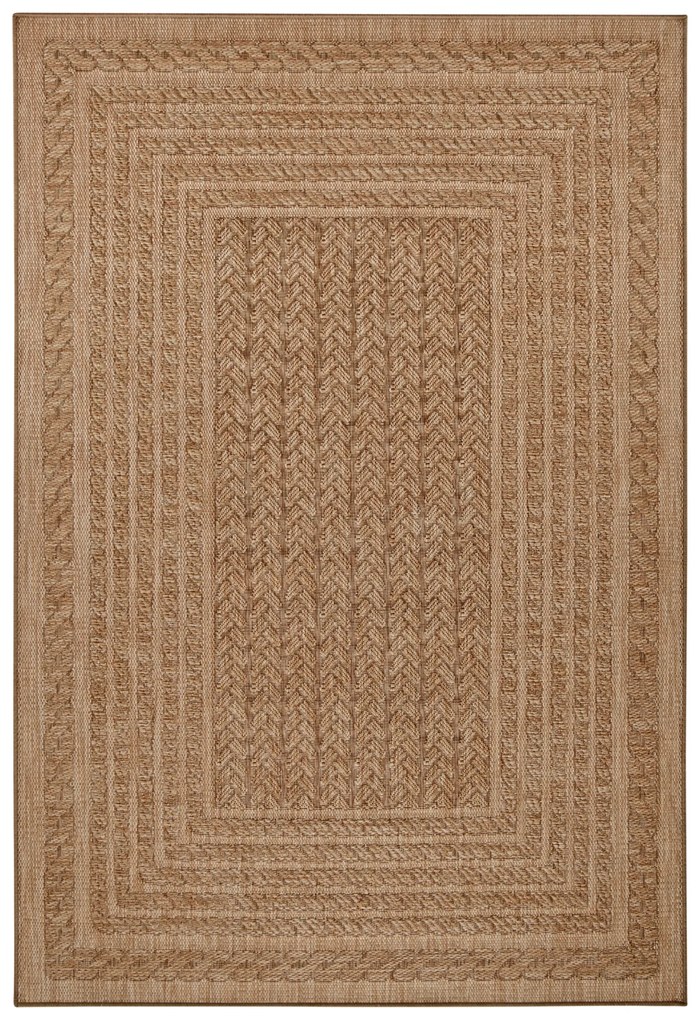 Hanse Home, Kusový koberec Forest 103992 Beige/Brown – na ven i na doma, 240x340, béžová, chodba / předsíň