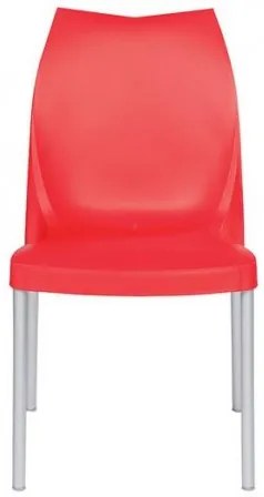 GABER - Židle TULIP, červená/hliník