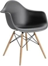 Designová židle DAW, černá (Buk)