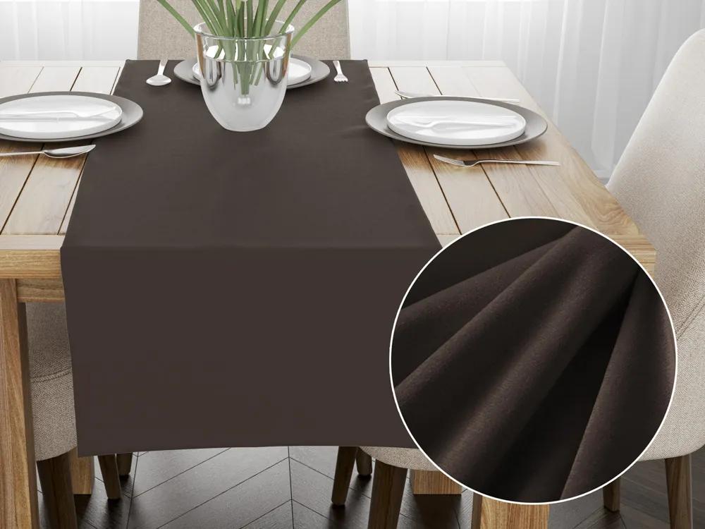 Biante Sametový běhoun na stůl Velvet Premium SVP-016 Tmavě hnědý 45x160 cm