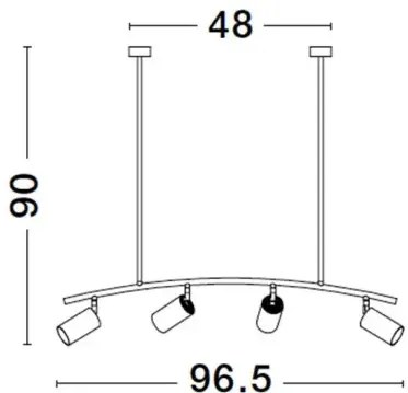 LED lustr Pogno 965 černé