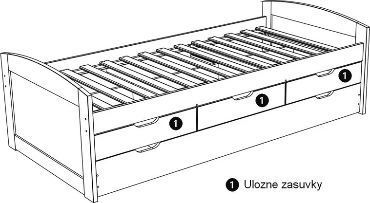 Postel Ulli 90x200 cm