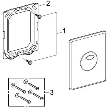 GROHE 38862SH0 - Ovládací tlačítko SKATE 156 × 197 mm bílá