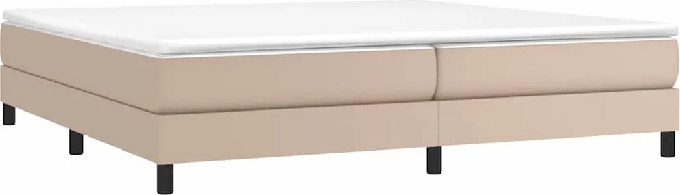Box spring postel s matrací cappuccino 200 x 200 cm umělá kůže 3144284