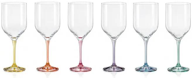 Ragan Set designových sklenic na víno Lordano 6 kusů, barevné, 330 ml
