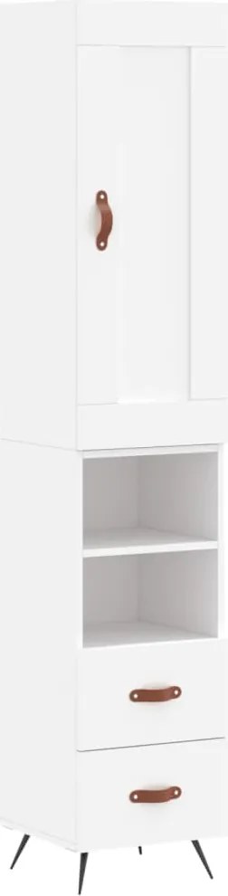 Skříň highboard bílá 34,5 x 34 x 180 cm kompozitní dřevo 3200233