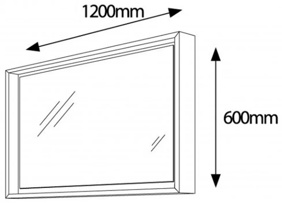 Lavedo Torino White 120 koupelnové zrcadlo s LED osvětlením