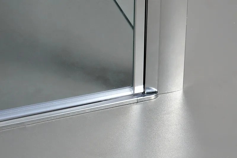ARTTEC Sprchový kout nástěnný jednokřídlý MOON B 12 čiré sklo 80 x 80 x 198 cm s vaničkou z litého mramoru POLARIS PAN04490