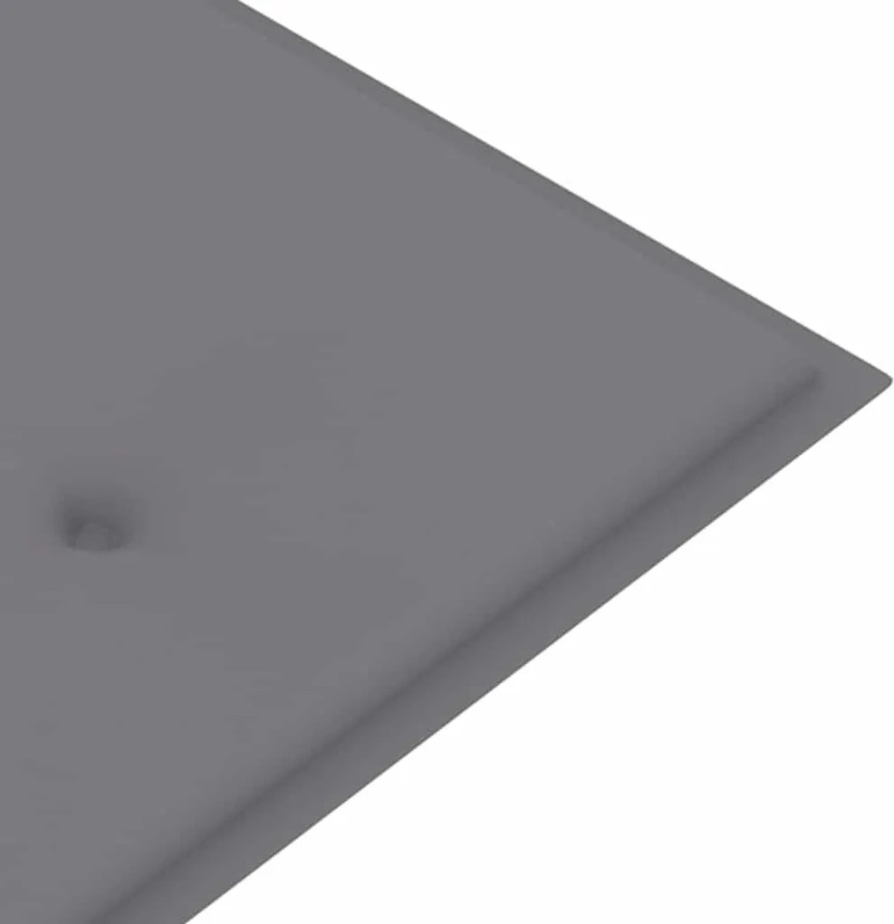Lavice Batavia s šedou poduškou 150 cm masivní teakové dřevo 3100827