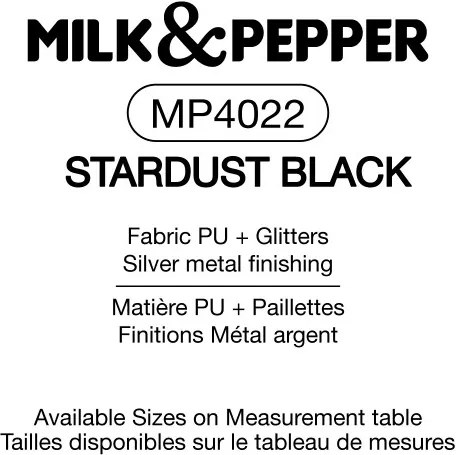 MILK&PEPPER Milkandpepper obojek pro psy Stardust Black Velikost: 45x2 cm
