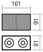 Redo group Redo Delphi, bílé stropní svítidlo, 2x7W GU10, 8,1x8,1cm, výška 9,1cm