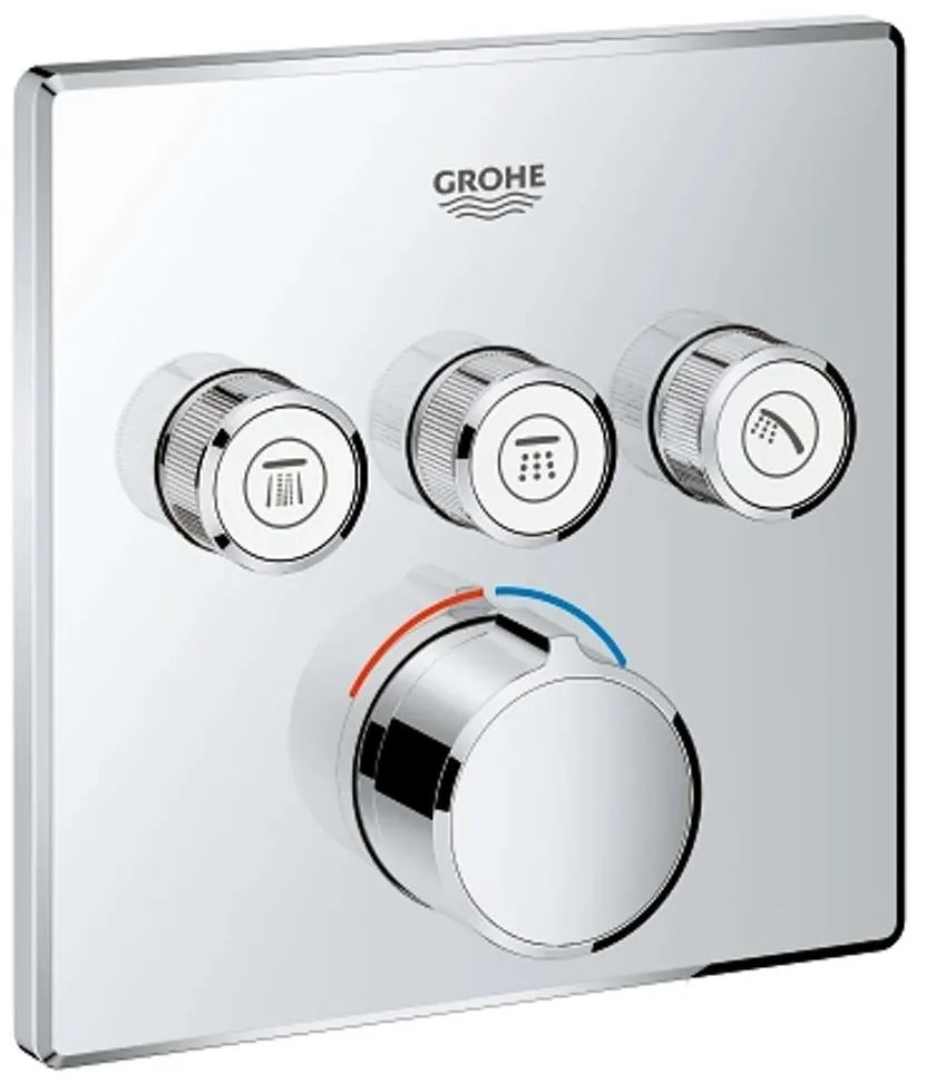 Grohe SmartControl - Baterie pod omítku, 3 výstupy, chrom 29149000