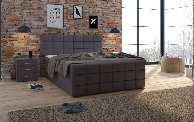 Postel boxspring Santiago Megakomfort 180x200 s úložným prostorem