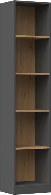 TPS Policový regál R40 cm - Antracit / Dub artisan
