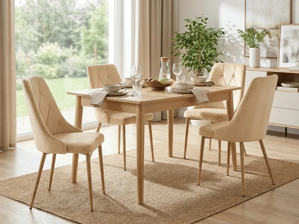 Jídelní židle IMOLA VELVET, béžová