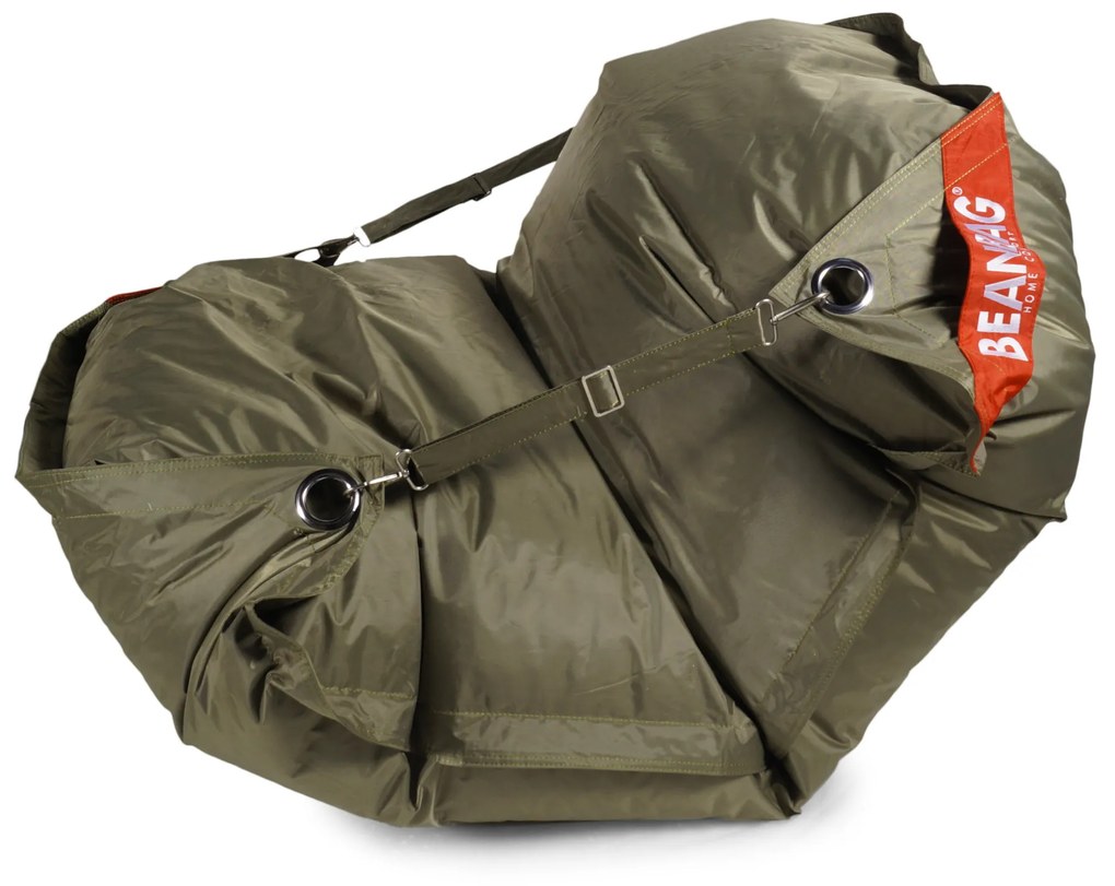 Beanbag Sedací pytel 189x140 comfort s popruhy khaki