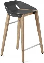 Barová židle Tabanda DIAGO, 62cm, dubová podnož (RAL7015)
