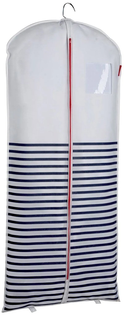 Úložný obal na obleky a dlouhé šaty Compactor MARINE 60 x 137 cm, modro-bílý