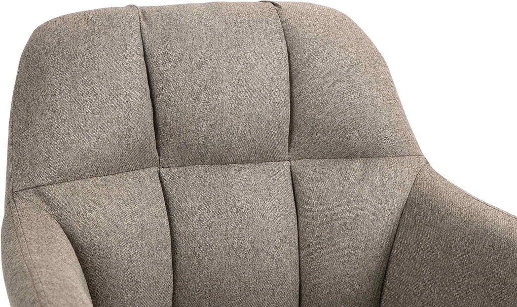 Barová židle Natoma látka chromovaná konstrukce – taupe