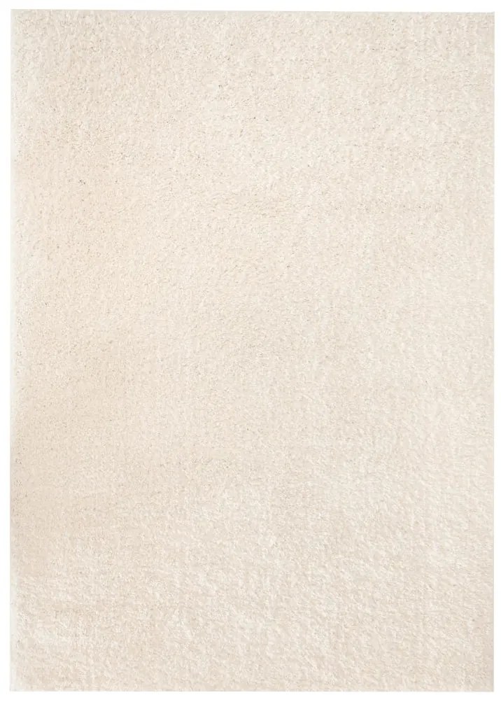 133053 vidaXL Kusový koberec s vysokým vlasem Shaggy 120 x 170 cm krémový