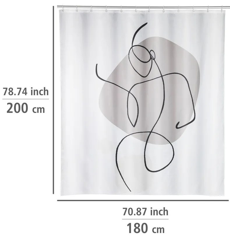 Sprchový závěs 180x200 cm Ladyline – Wenko