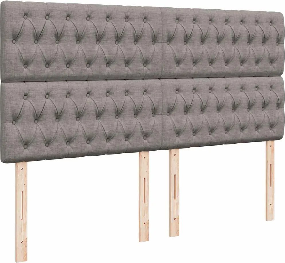 Box spring postel s matrací taupe 200x200 cm textil 3292174